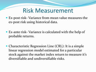 Security Analysis and Portfolio Management - Investment-and_Risk | PPTX