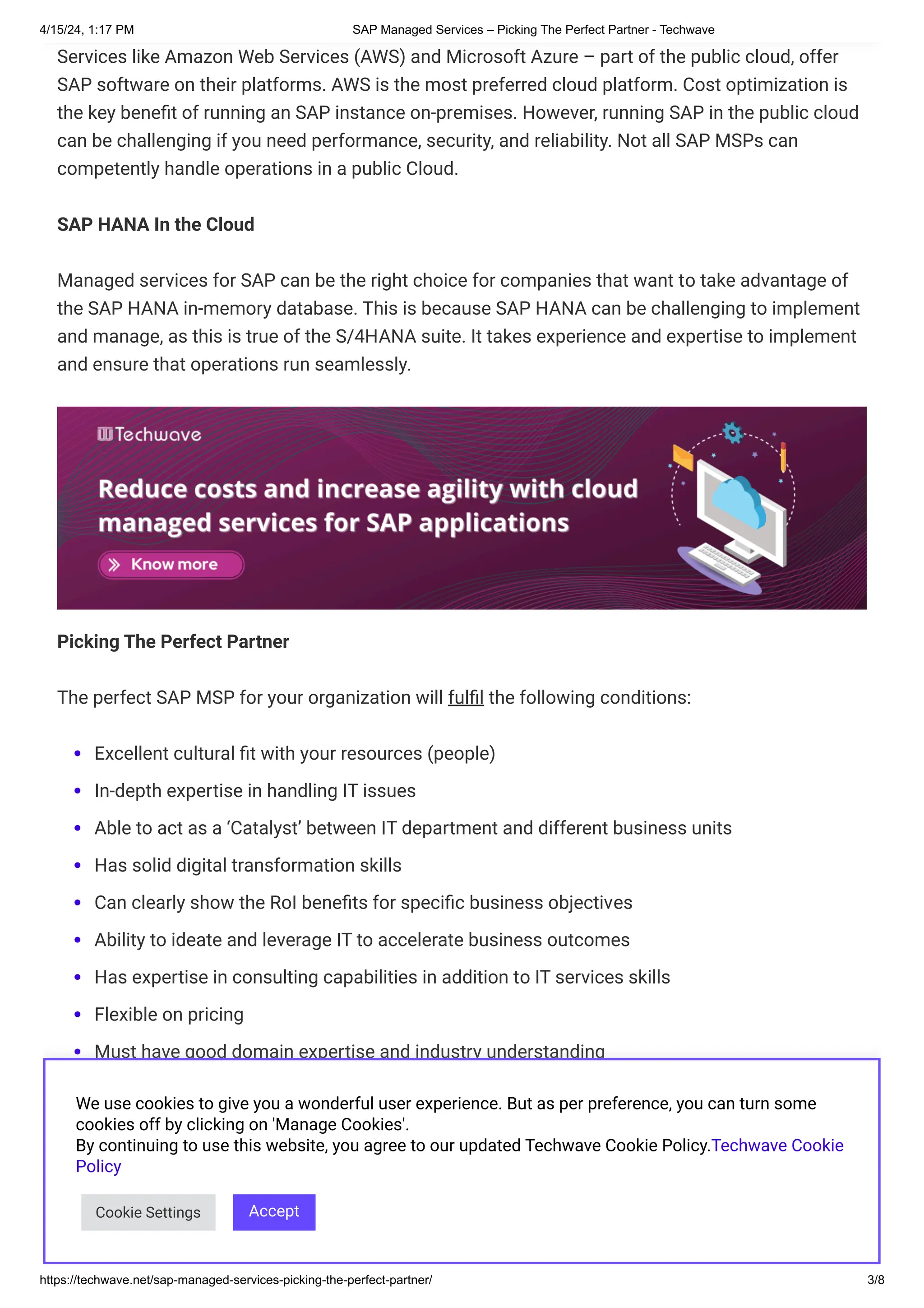 SAP Managed Services – Picking The Perfect Partner - Techwave.pdf ...