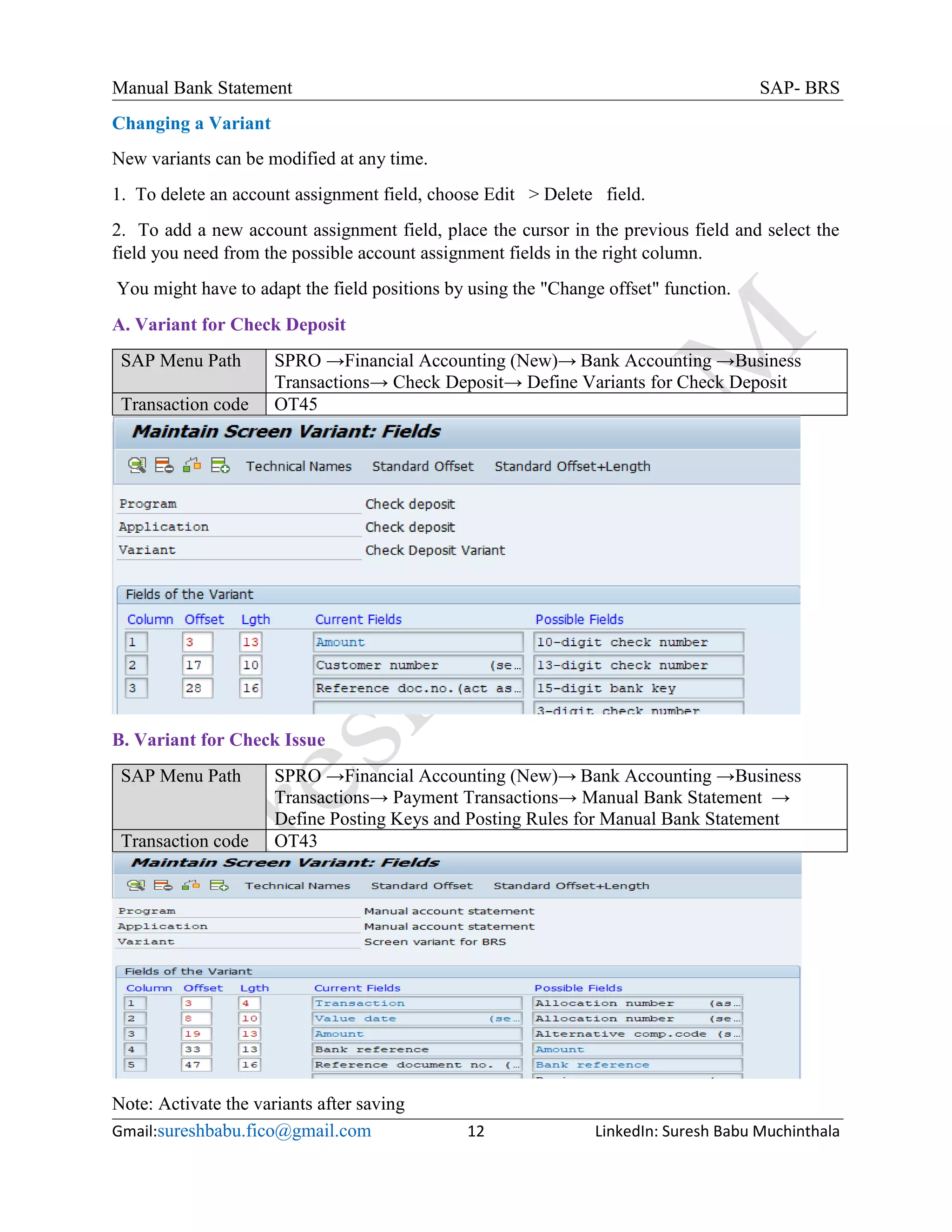 Sap manual bank statement process flow | PDF