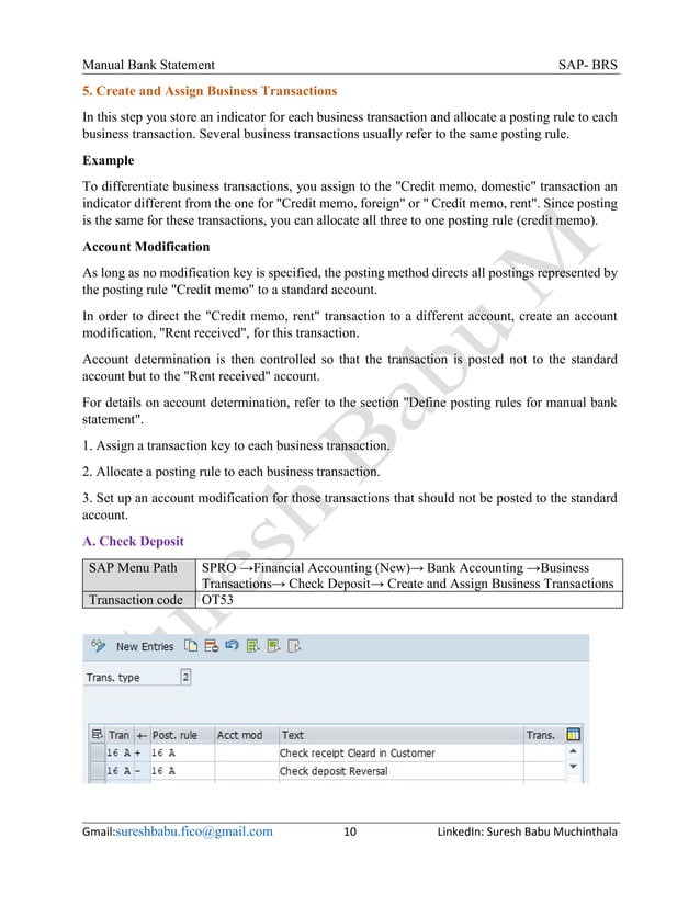 Sap manual bank statement process flow | PDF | Credit Cards | Personal Debt