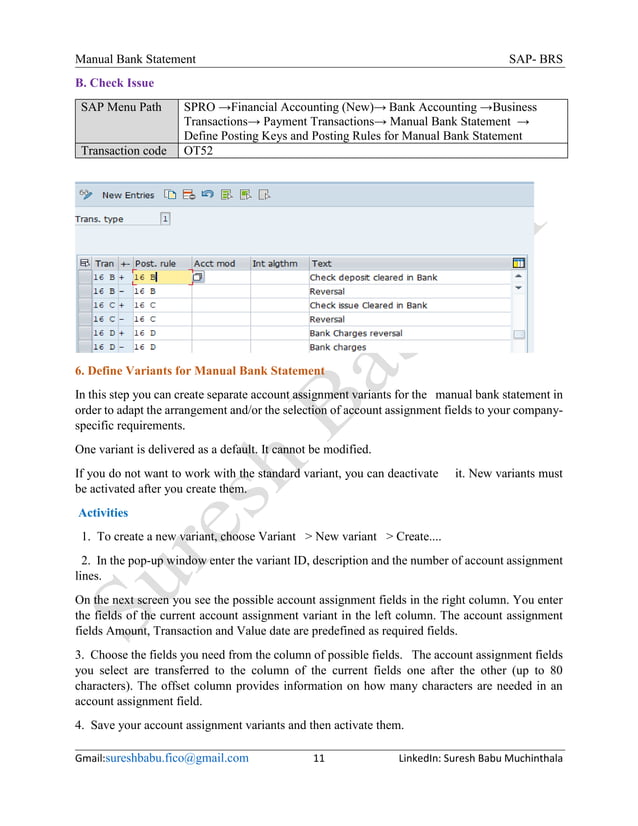 Sap manual bank statement process flow | PDF | Credit Cards | Personal Debt