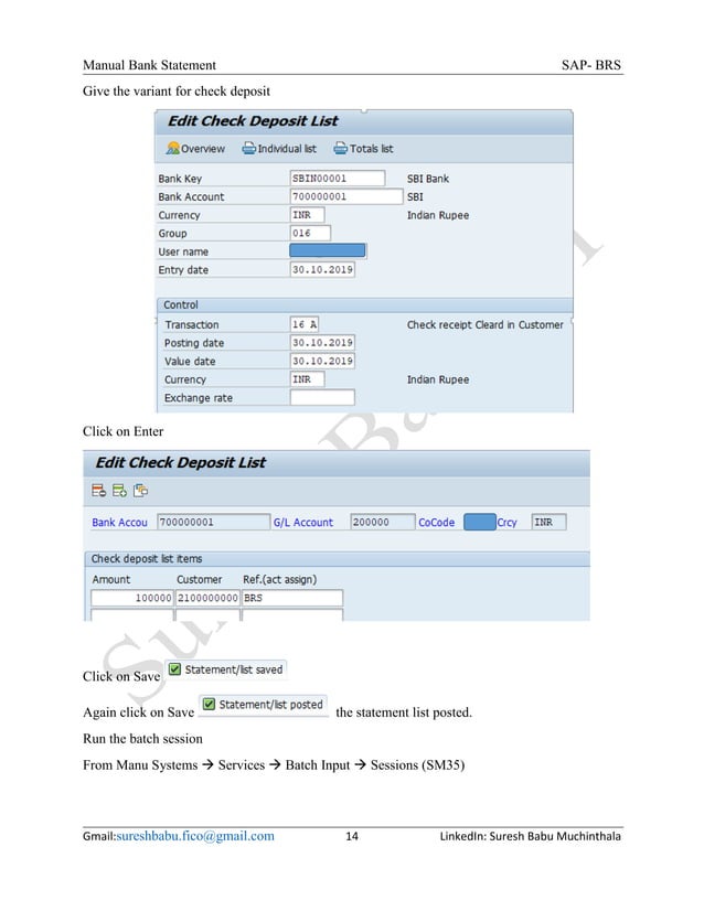 Sap manual bank statement process flow | PDF | Credit Cards | Personal Debt