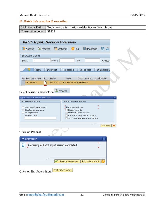 Sap manual bank statement process flow | PDF | Credit Cards | Personal Debt