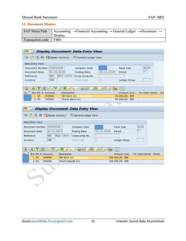Sap manual bank statement process flow | PDF | Credit Cards | Personal Debt