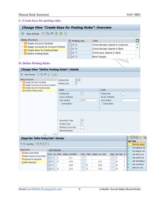 Sap manual bank statement process flow | PDF