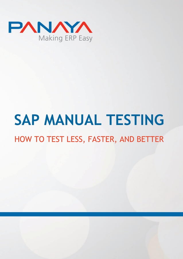 Sap manual testing | PDF