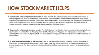 STOCK MARKET AND ITS IMPORTANCE | PPTX
