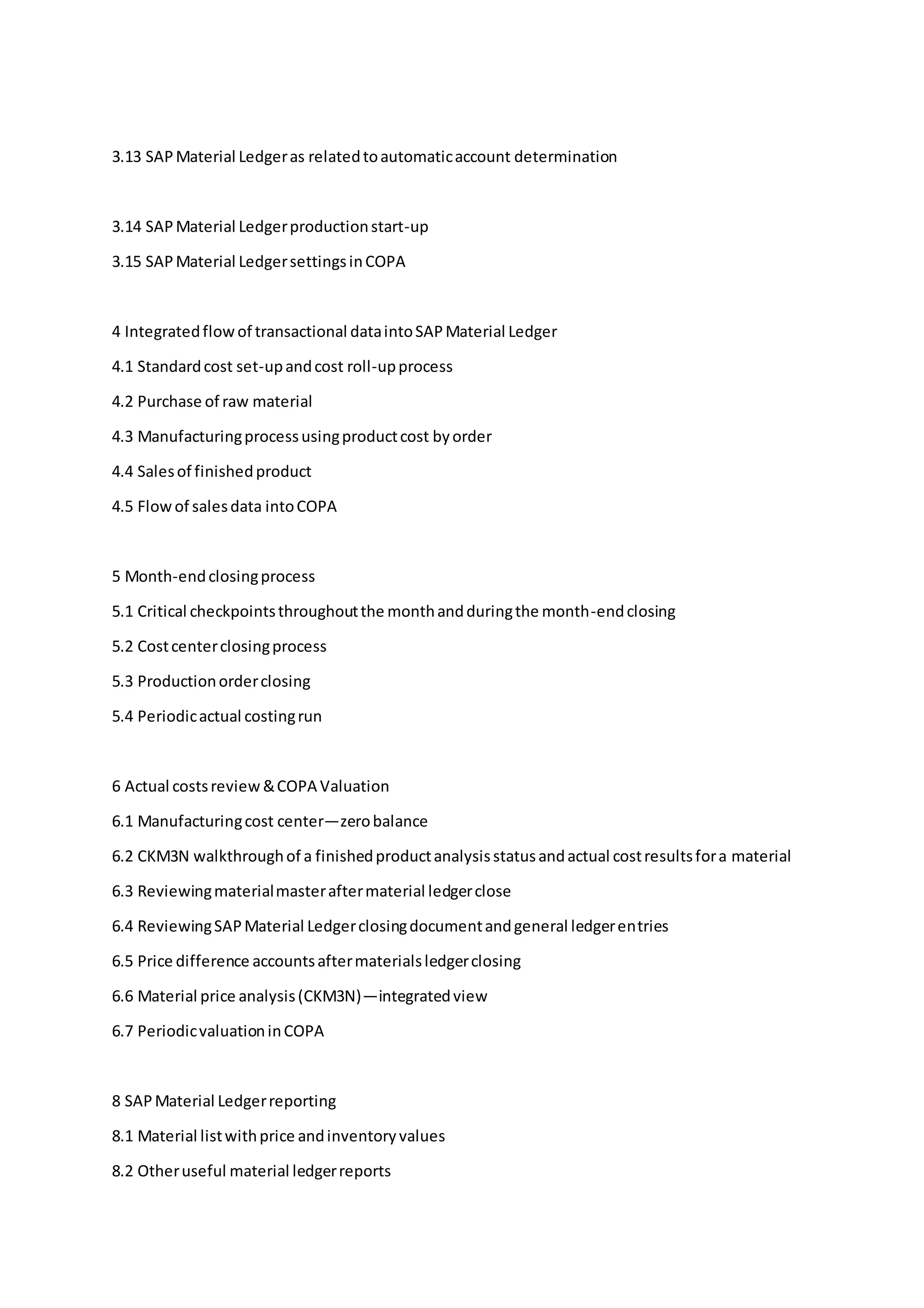 Sap material ledger task list | DOCX | Business Accounting & Finance | Business