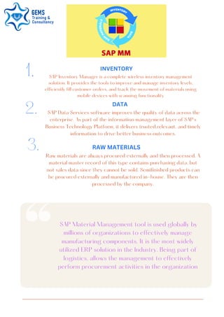 SAP material management in Gems training | PDF