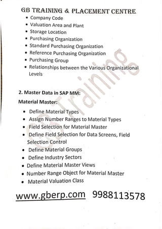 SAP Material Management Course Content .pdf