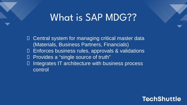 SAP MDG - Overview of SAP MDG & Key Features | PDF