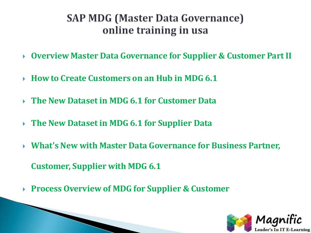 Sap mdg (master data governance) online tutorial
