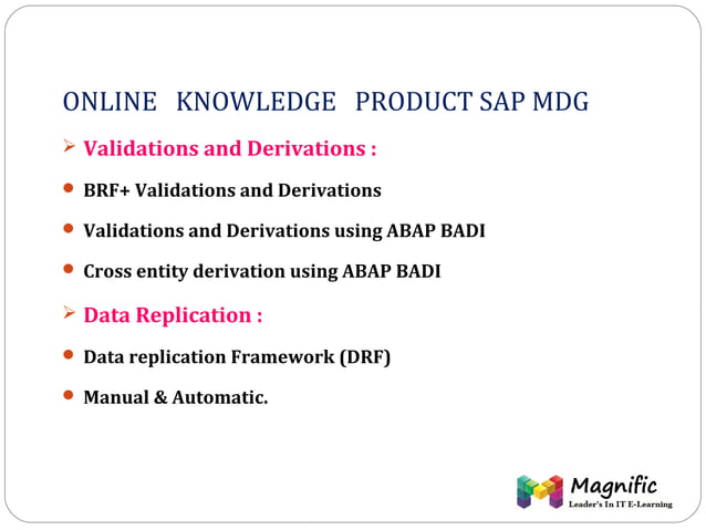 Sap mdg online training in india | PPT | Computing | Technology & Computing