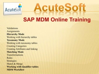 Sap mdm online training | PPSX
