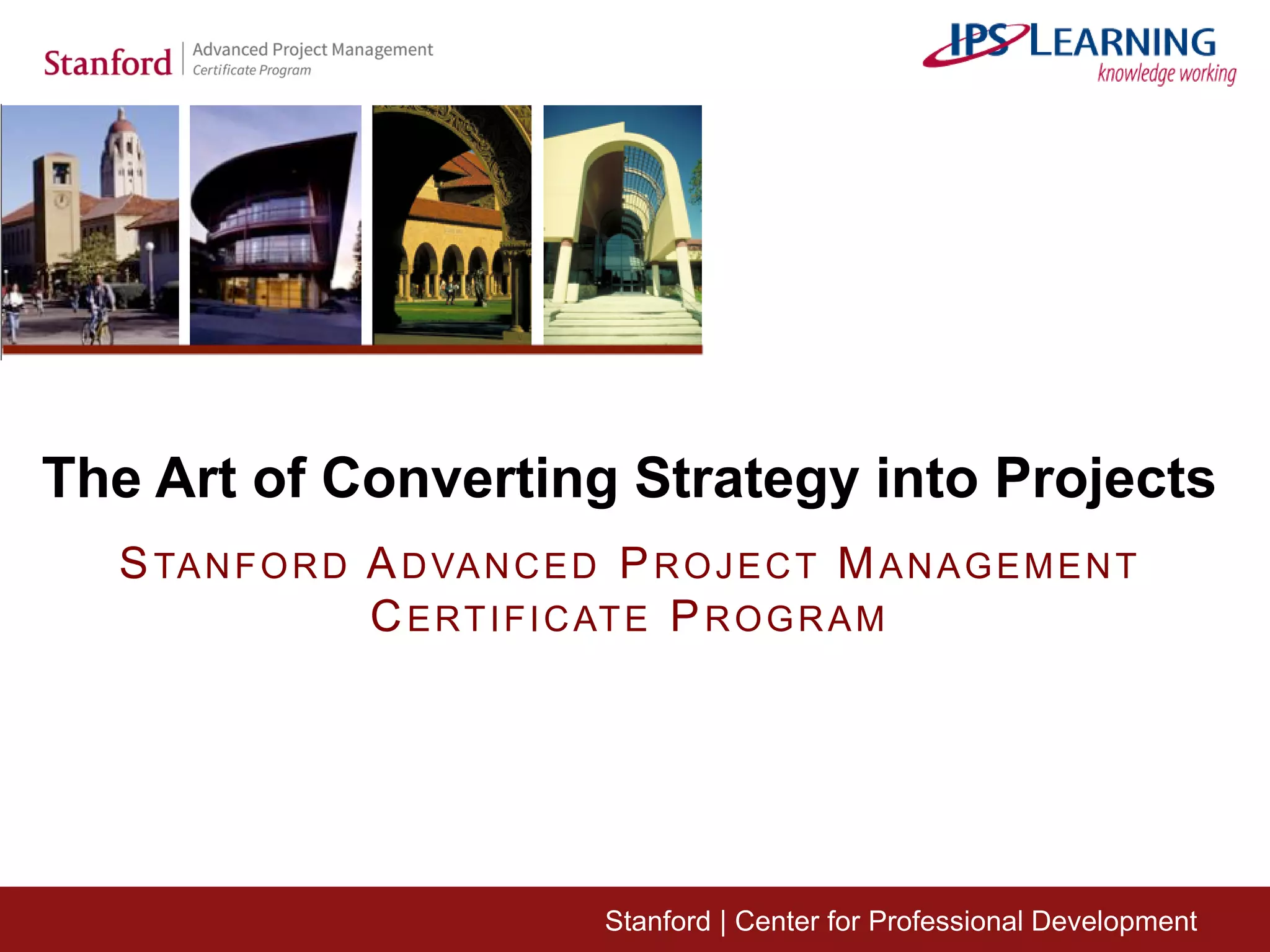 Free Webinar: The Art of Converting Strategy into Projects | PPT