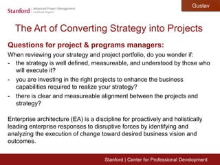Free Webinar: The Art of Converting Strategy into Projects | PPT