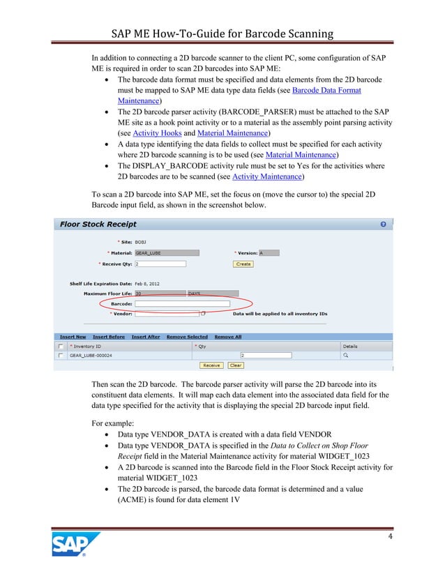 Sap me how to-guide - barcode scanning | PDF | Operating Systems ...
