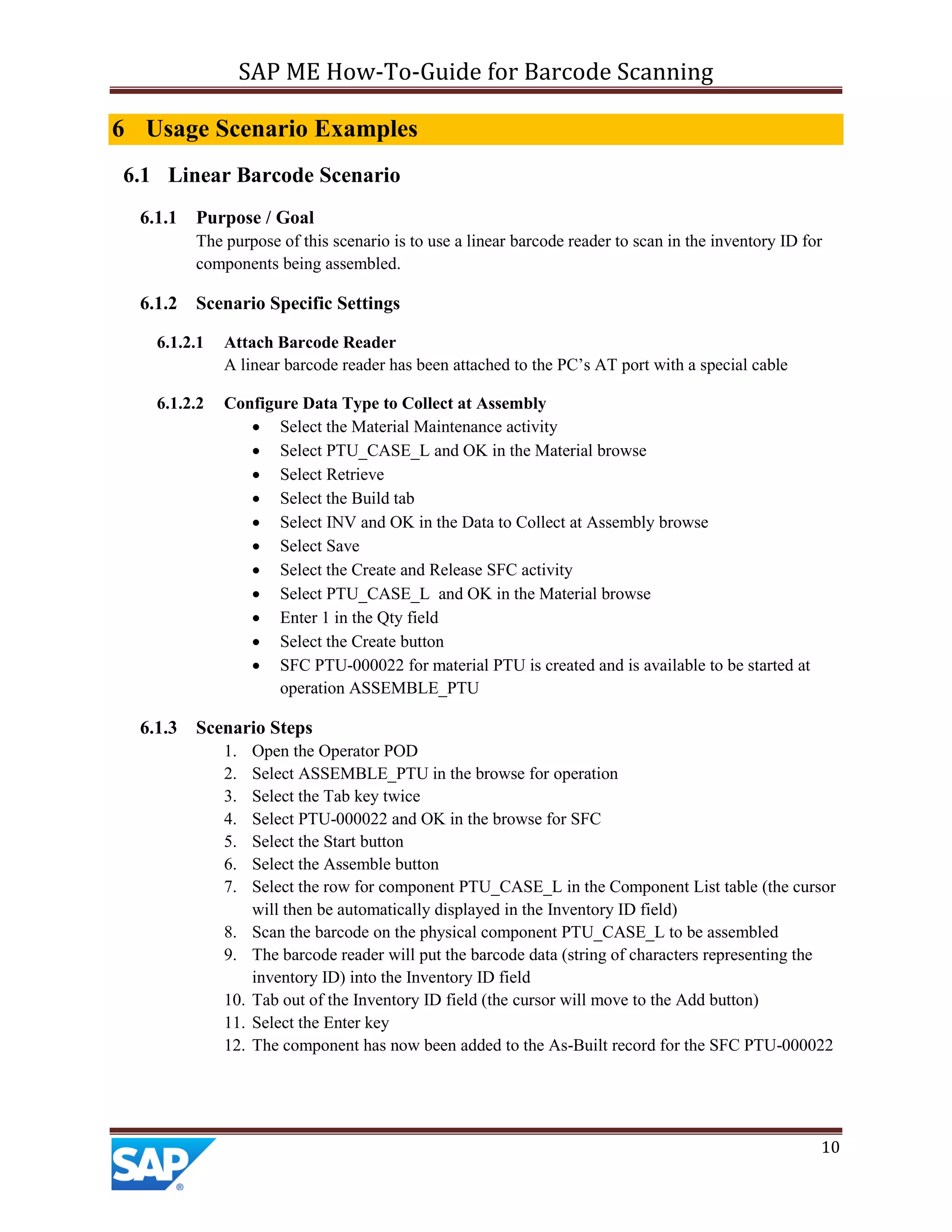 Sap me how to-guide - barcode scanning | PDF