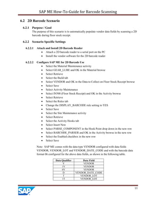 Sap me how to-guide - barcode scanning | PDF