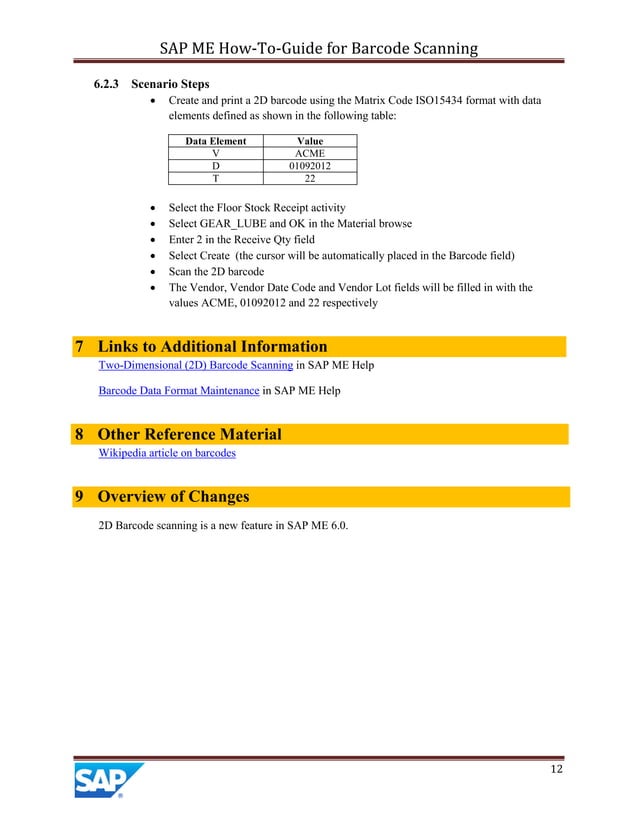 Sap me how to-guide - barcode scanning | PDF