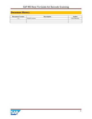 Sap me how to-guide - barcode scanning | PDF