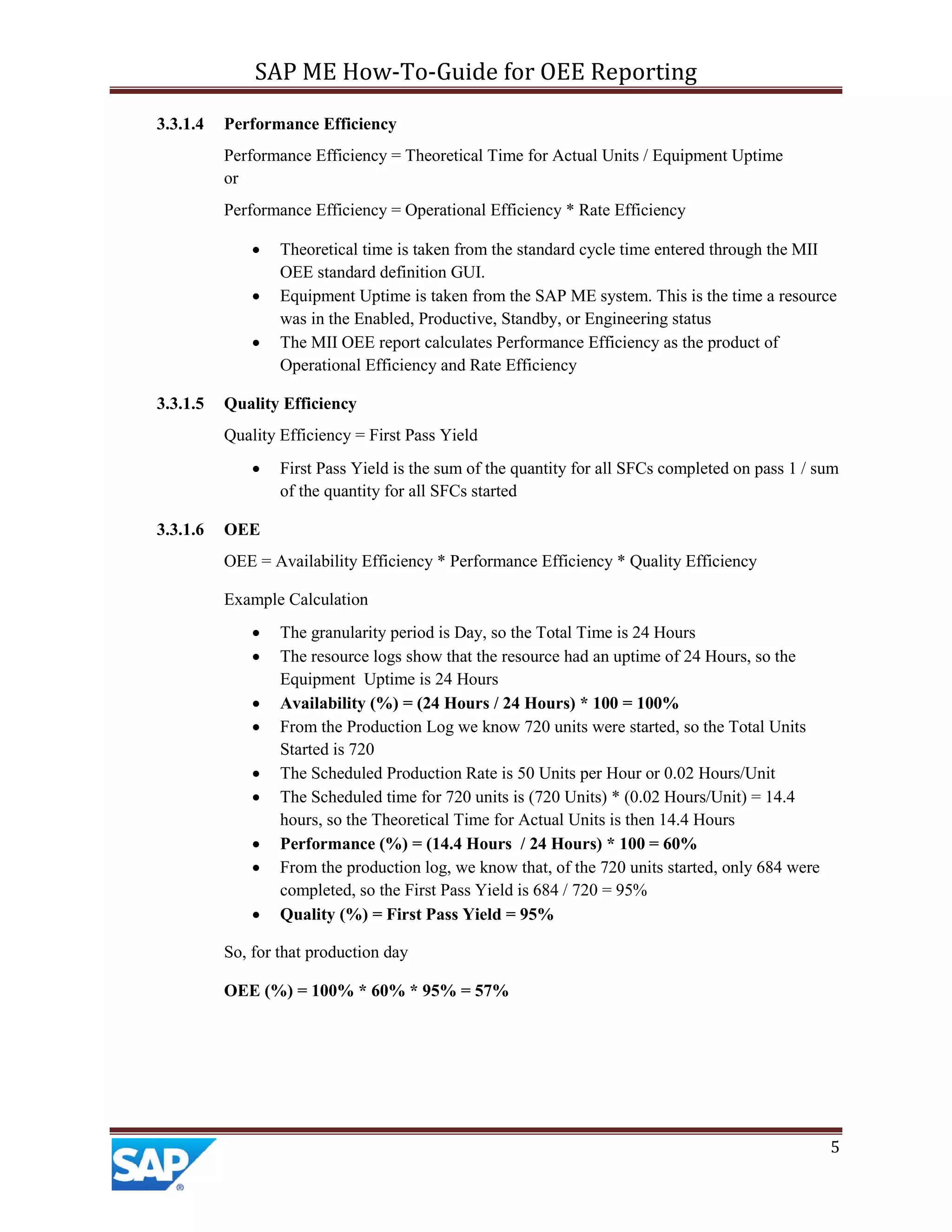 Sap me how to-guide - oee reporting | PDF