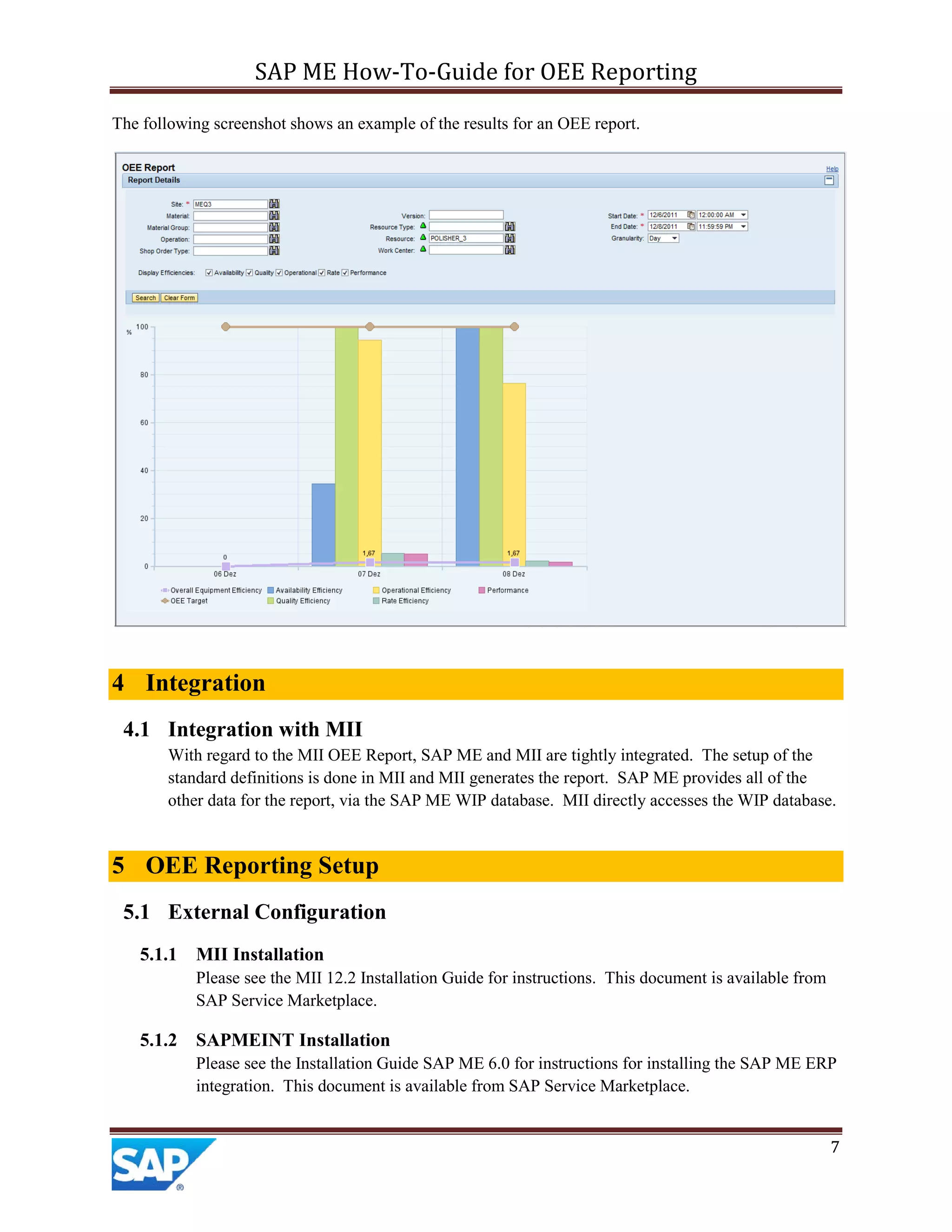 Sap me how to-guide - oee reporting | PDF