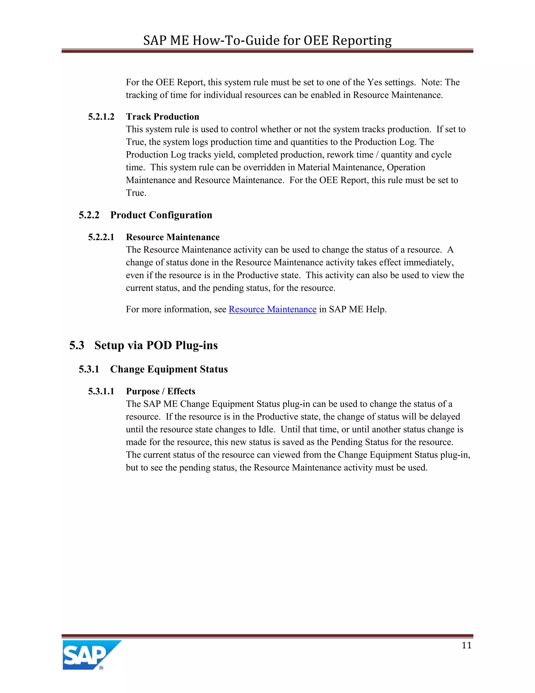 Sap me how to-guide - oee reporting | PDF