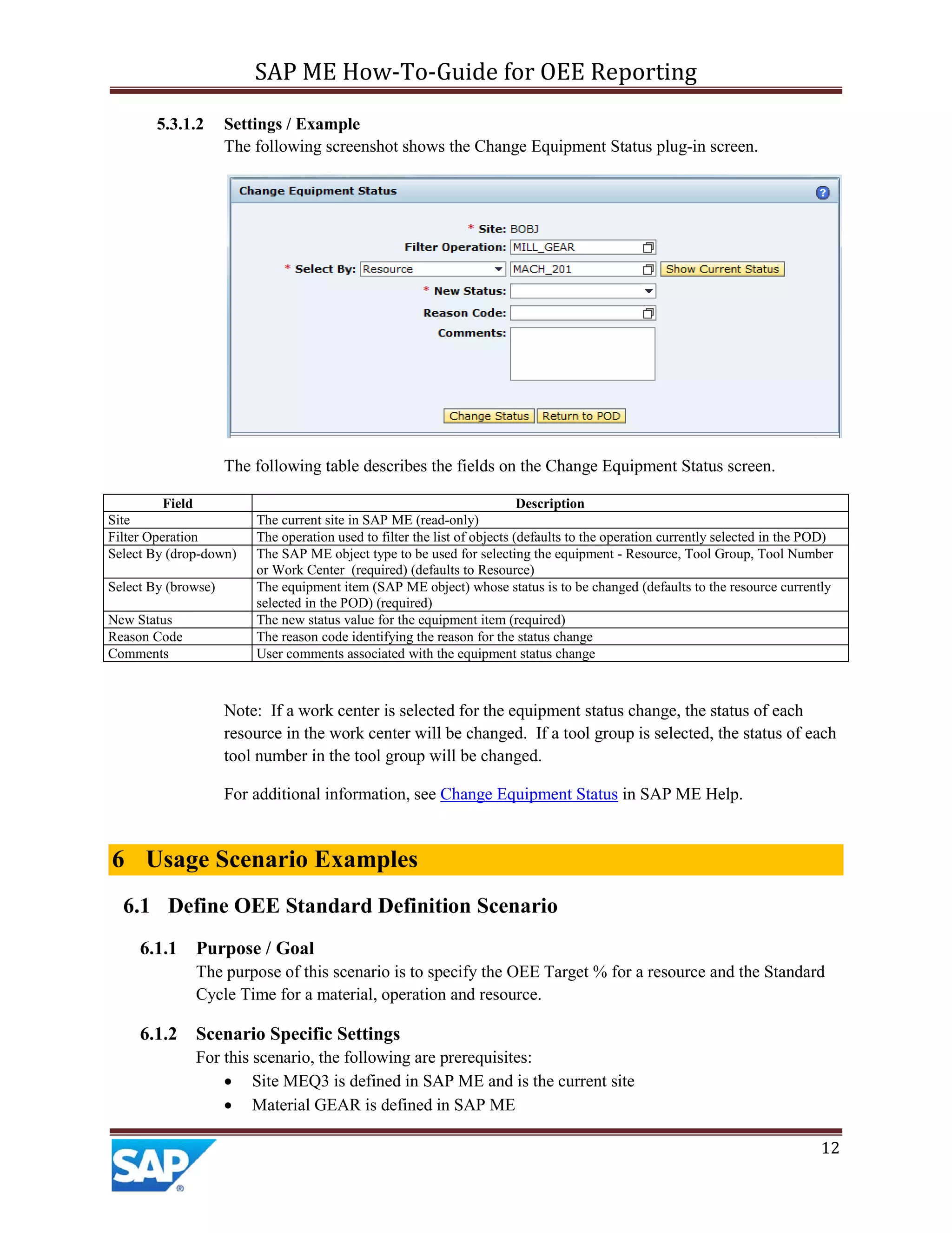 Sap me how to-guide - oee reporting | PDF