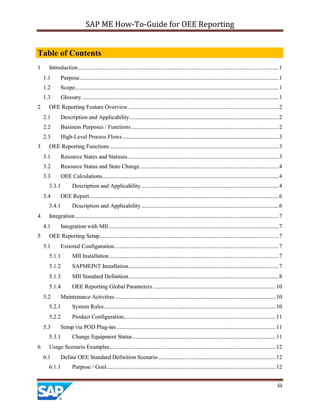 Sap me how to-guide - oee reporting | PDF