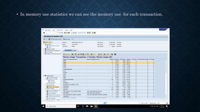 Sap memory management ,workload and performance analysis.pptx