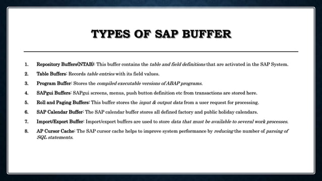 Sap memory management ,workload and performance analysis.pptx