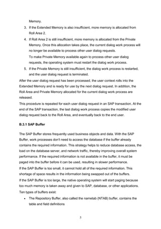 Sap memory managerment | DOC | Operating Systems | Computer Software and Applications