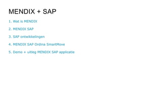 Sap + mendix | PPTX