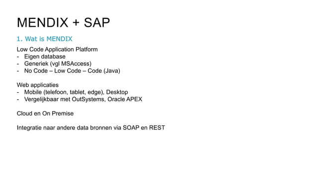 Sap + mendix | PPT