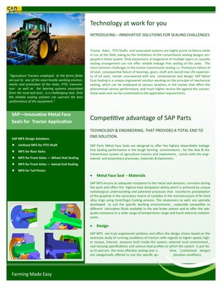 SAP-METAL FACE SEALS For Tractor Axles | PDF