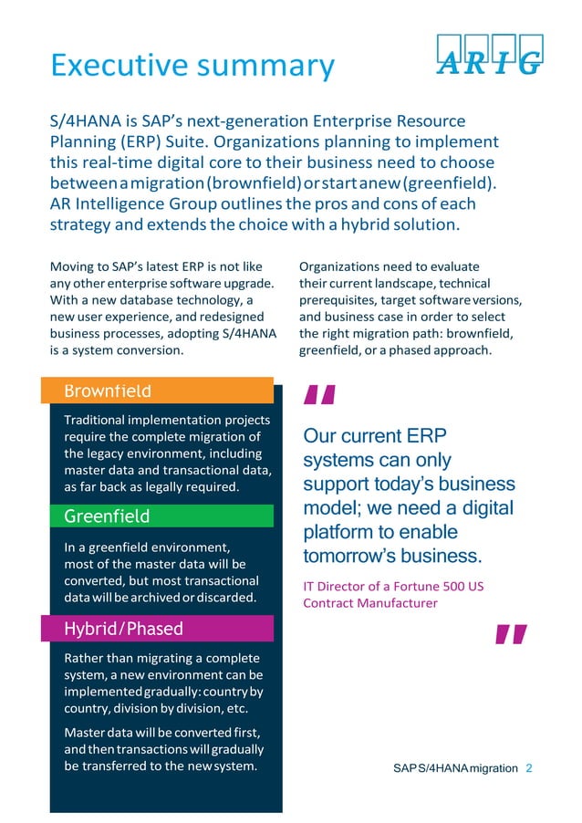 SAP ERP IMPLEMENTATION AND Sap migration | PDF