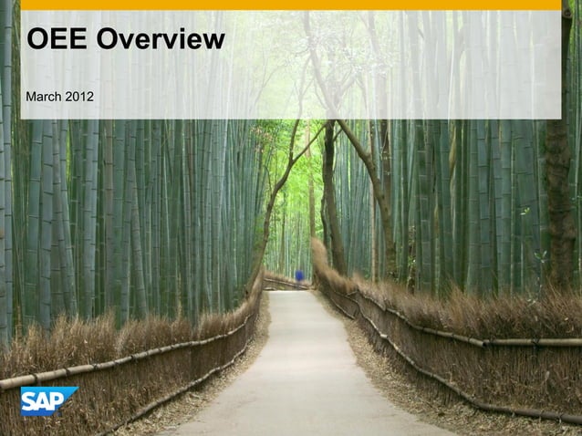 SAP MII 14.0 - OEE Overview PM Equipment Effectiveness | PDF ...