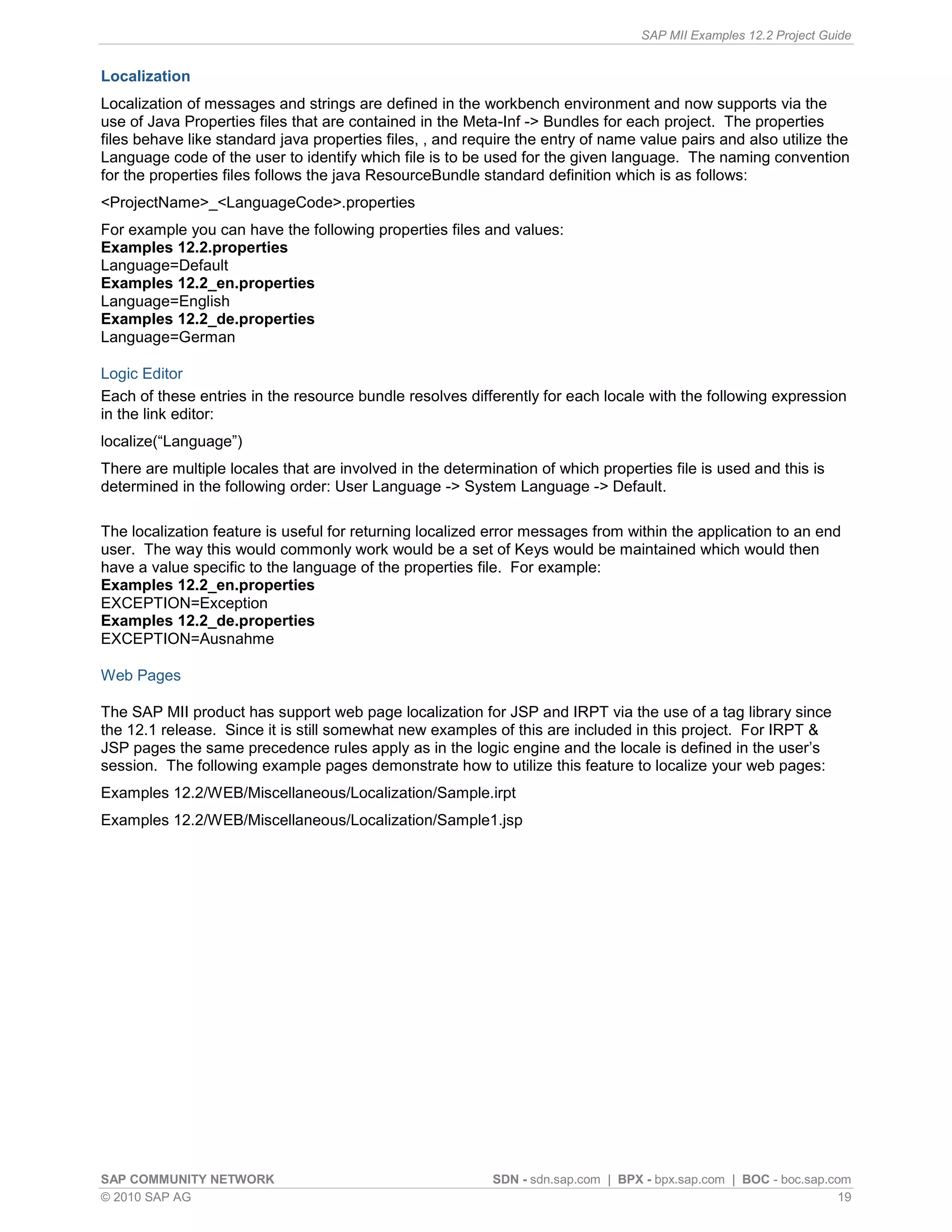 Sap mii examples 12.2 project guide | PDF