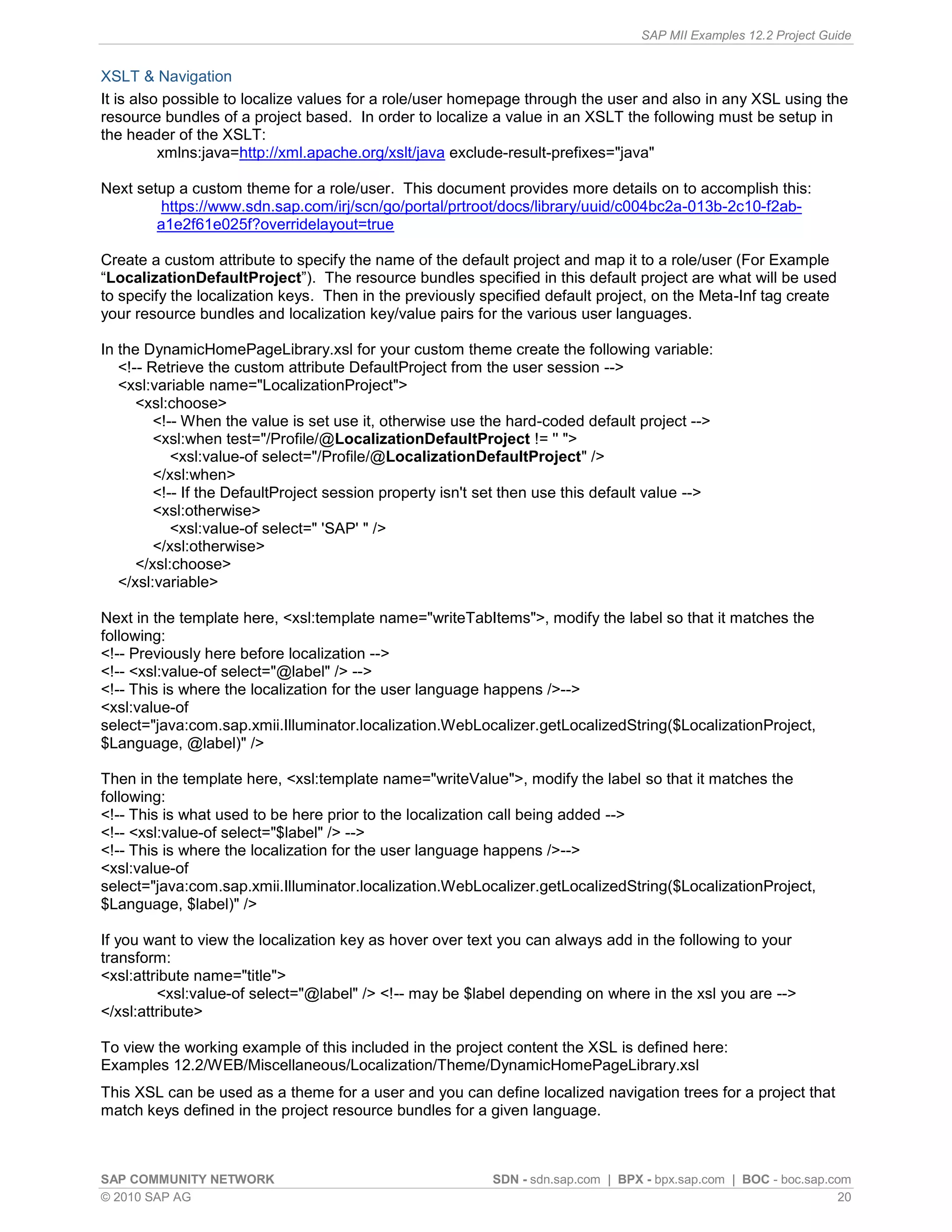 Sap mii examples 12.2 project guide | PDF