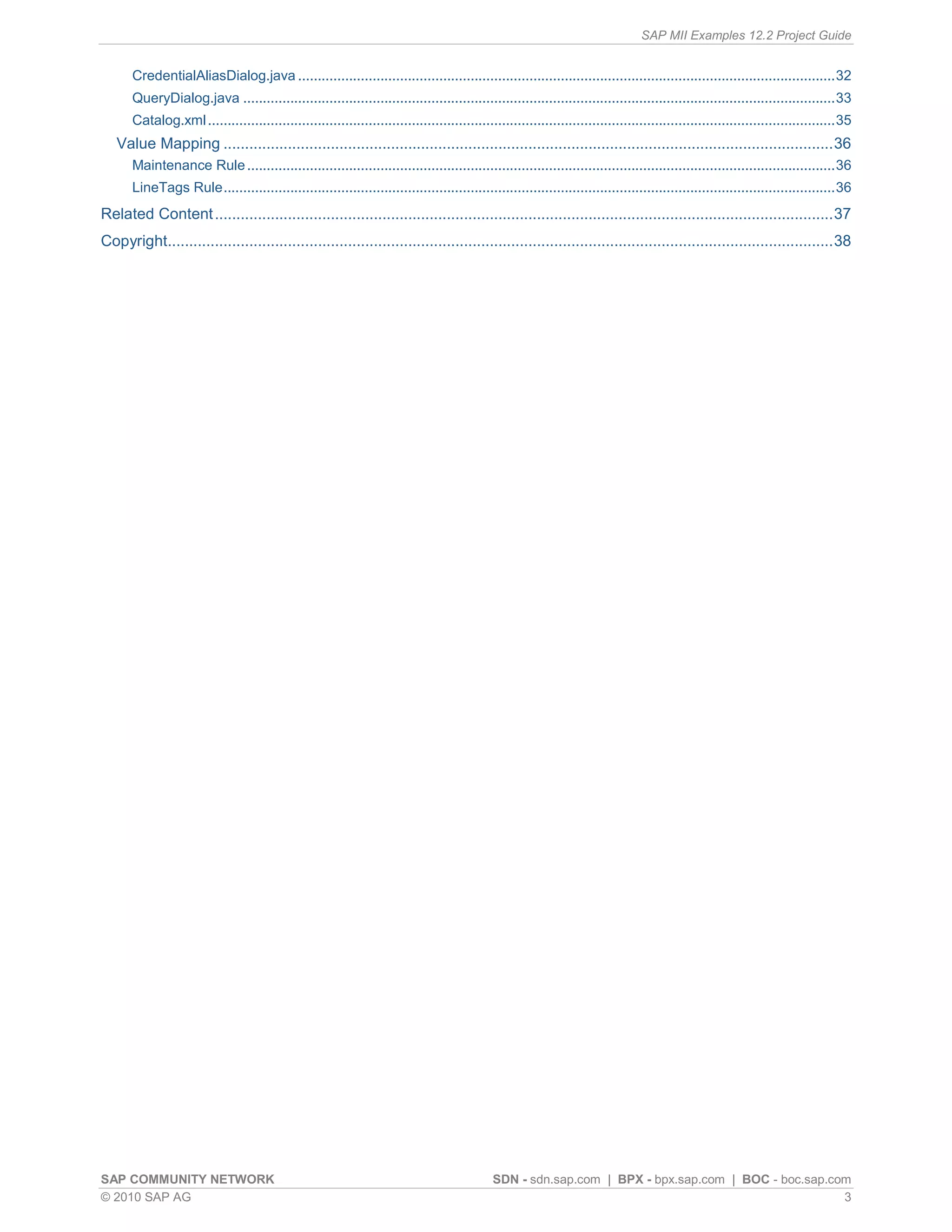 Sap mii examples 12.2 project guide | PDF