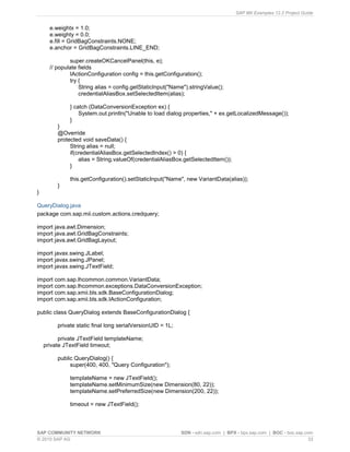 Sap mii examples 12.2 project guide | PDF