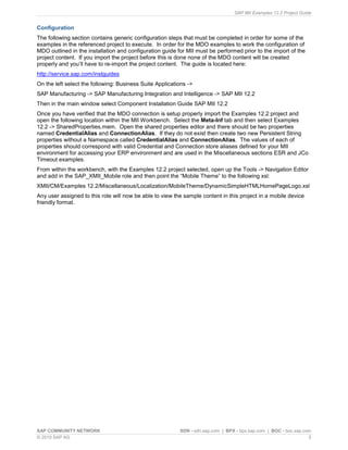 Sap mii examples 12.2 project guide | PDF