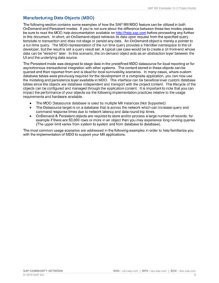 Sap mii examples 12.2 project guide | PDF