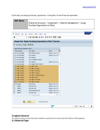 Sap mm custmization and confiuration | PDF