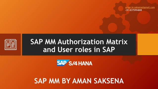 SAP MM Authorization Matrix and User roles.pdf