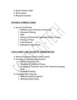 Sap mm course contents | PDF