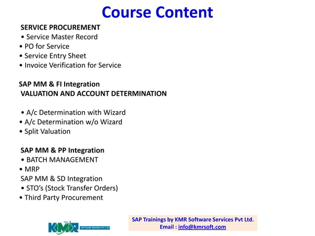 SAP Materials Management Overview | PPTX