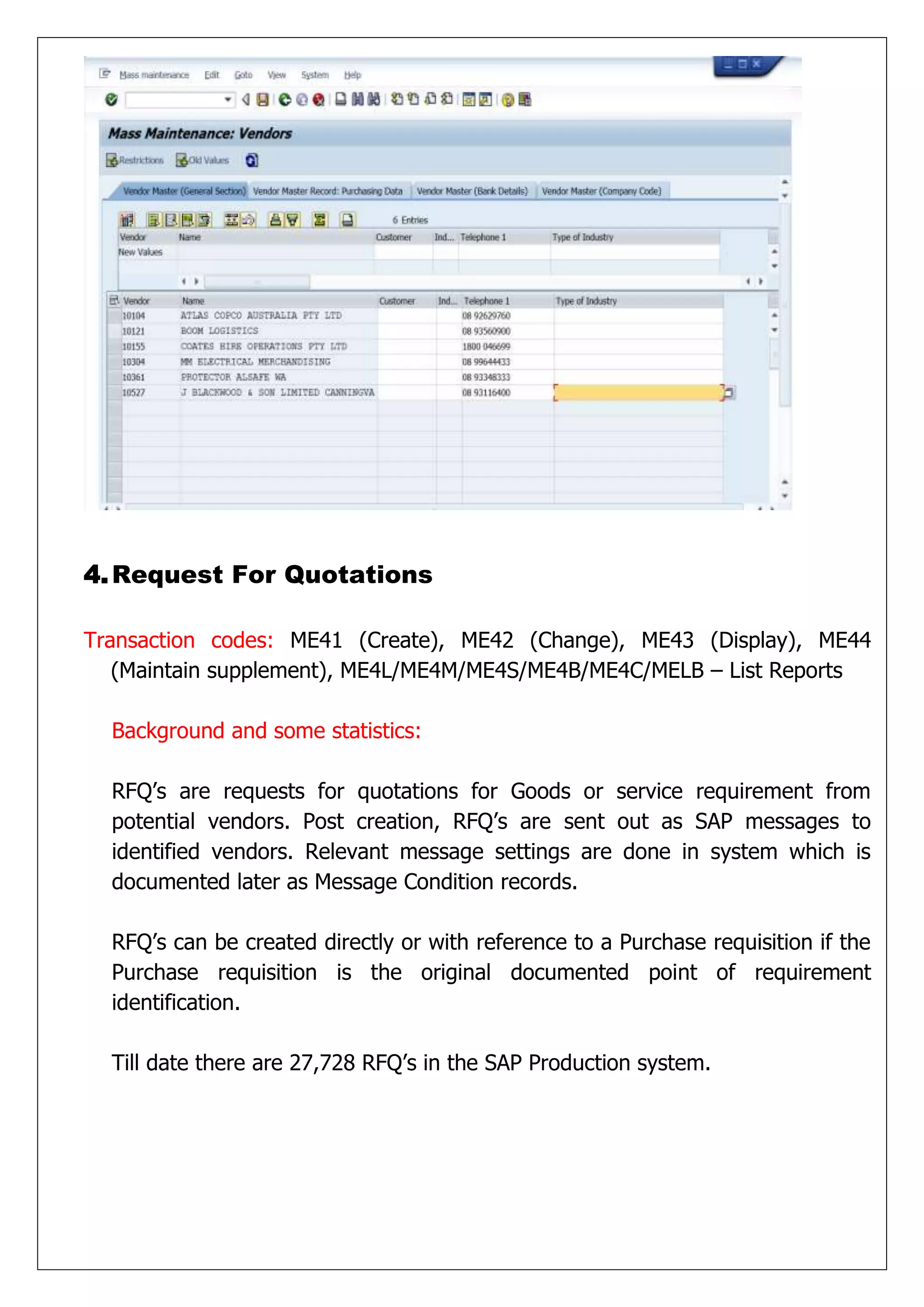 SAP MM Essential Master Data | DOCX