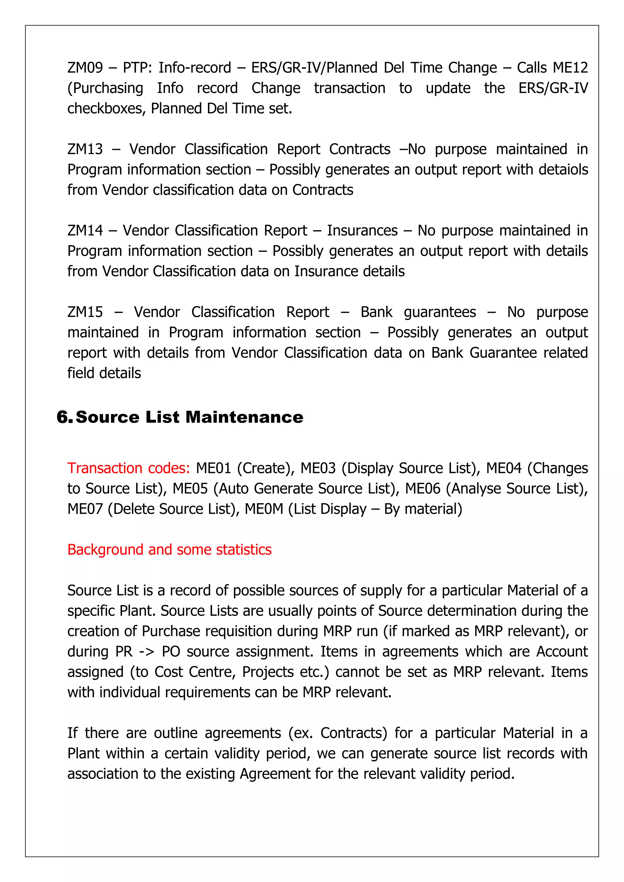SAP MM Essential Master Data | DOCX
